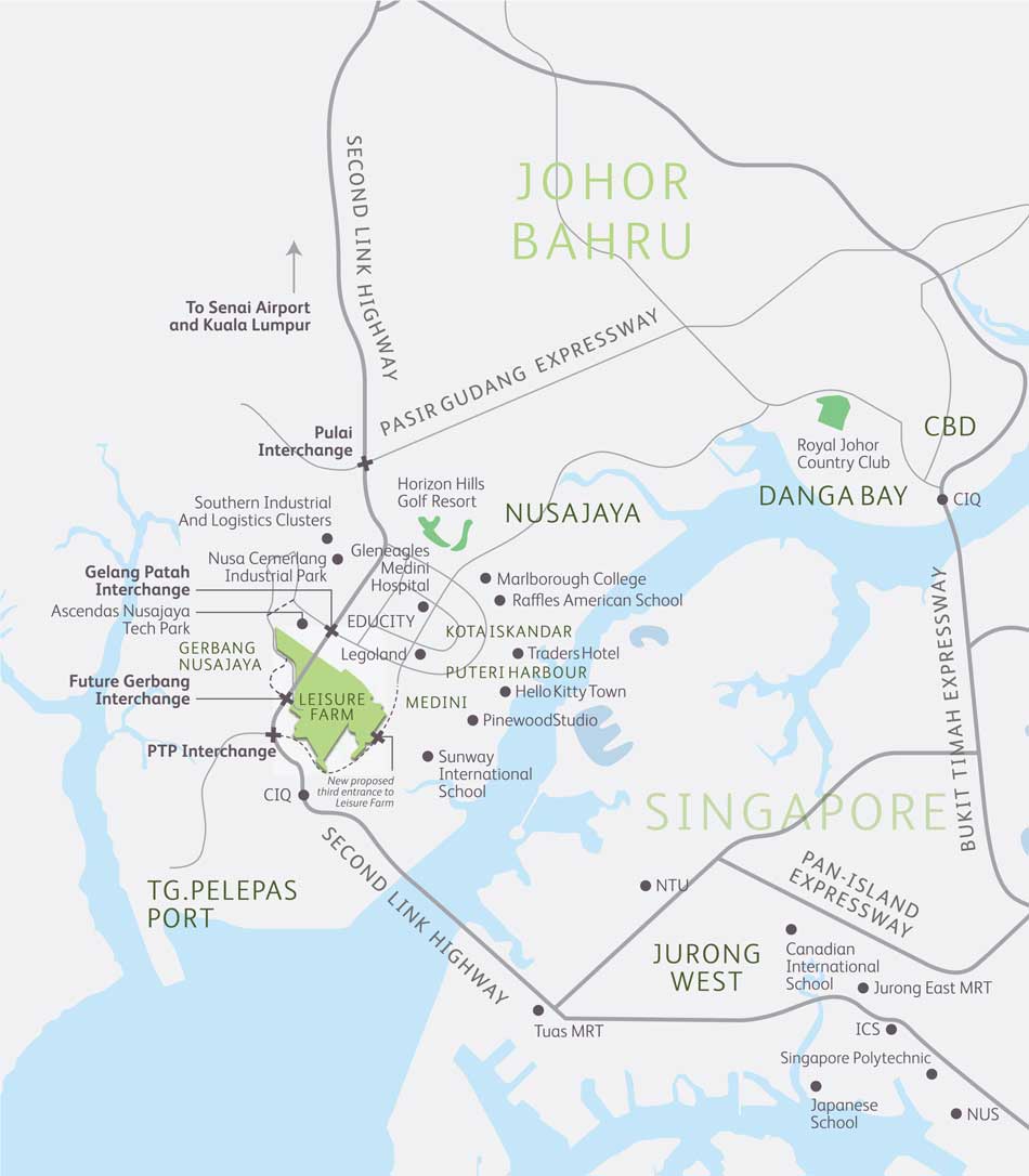 Location | Strategic and Convenient | Leisure Farm Iskandar Malaysia